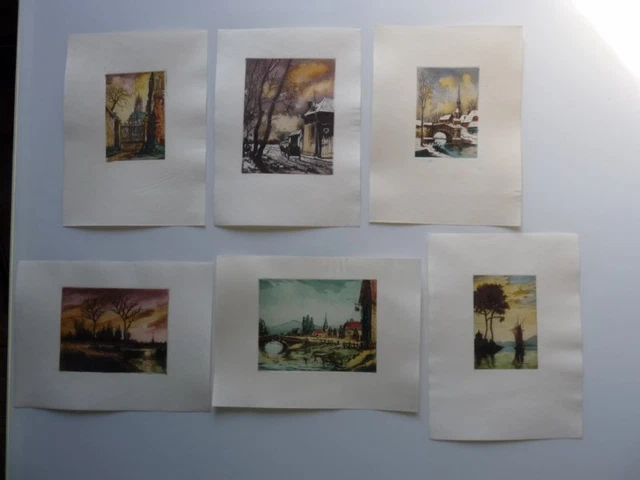 ANCIENNE GRAVURE EAU Forte Robin en Couleurs (12083) EUR 68,00 ...