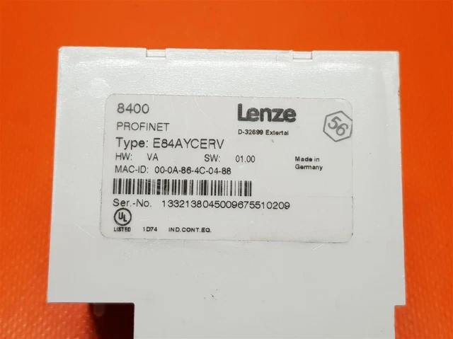 LENZE PROFINET MODULO di Comunicazione Tipo: E84AYCERV / Hw : VA - Sw ...