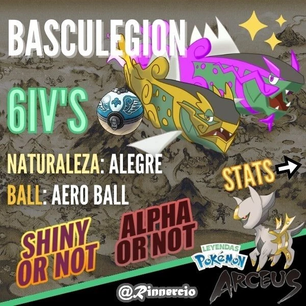 BASCULEGION &ALPHA/SHINY OR not" 6 IVs Pokemon Leyendas Arceus 🕋🔥 EUR 2 ...