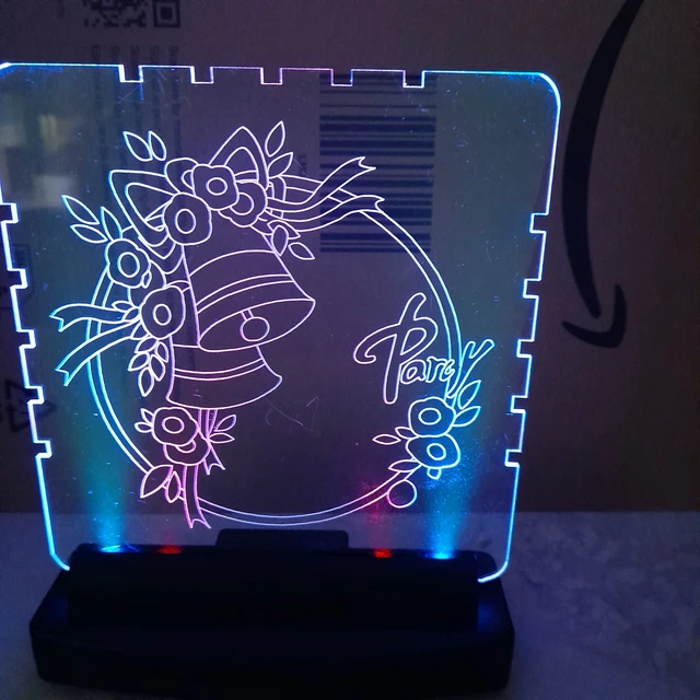 ACRYLIC LED STAND Light Up Decorative Panel Christmas Bells £2.22 ...