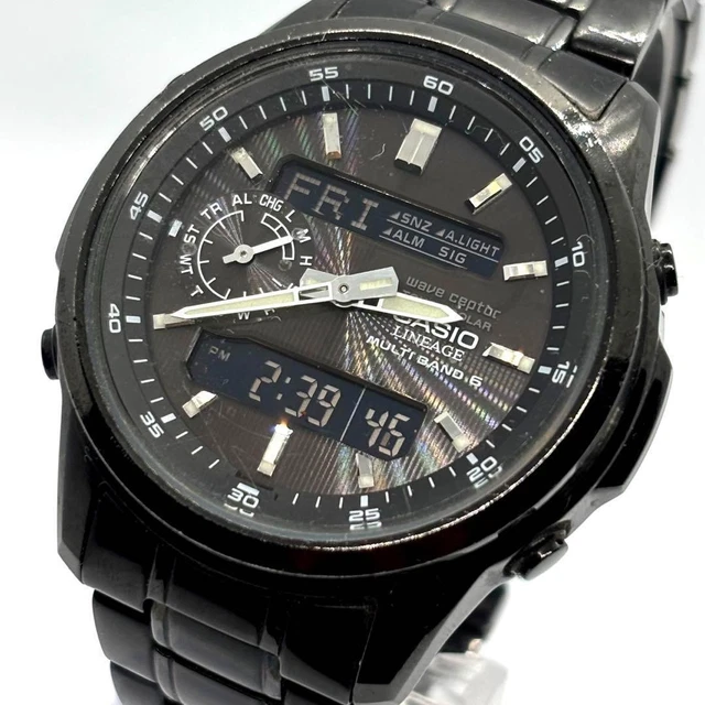 CASIO LINEAGE LCW-M300 Men's Black Radio Solar Watch Tested 38mm £159. ...