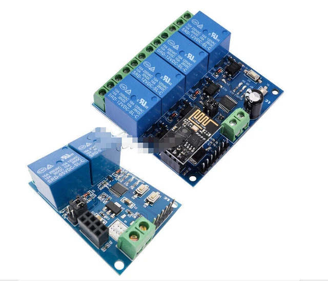 ESP8266 ESP-01 5V/12V 2/4-Channel WiFi Relay Module For IOT Smart Home APP EUR 7,59 - PicClick DE