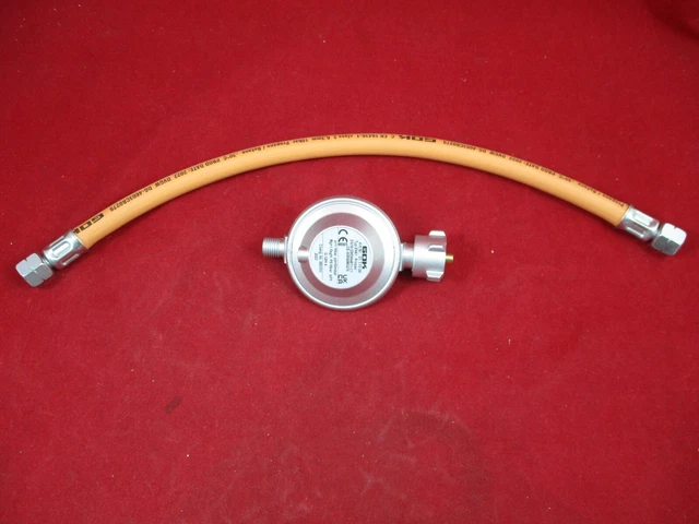 GOK FLÜSSIGGAS-REGLER NIEDERDRUCKREGLER Propan 50mbar Druckschlauch Gasschlauch EUR 18,50 ...