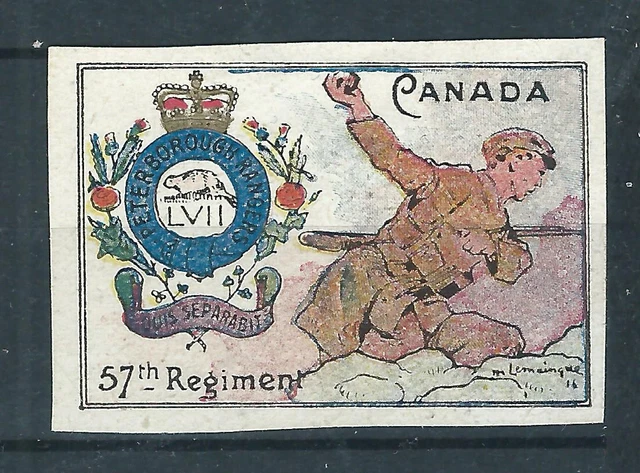 VIGNETTE DELANDRE FRANCE CANADA cinderella POSTER STAMP ww1 wwi 1914 ...