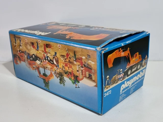 PLAYMOBIL 3472 V2 boîtier ancien pelle arrière construction ouvrière ...