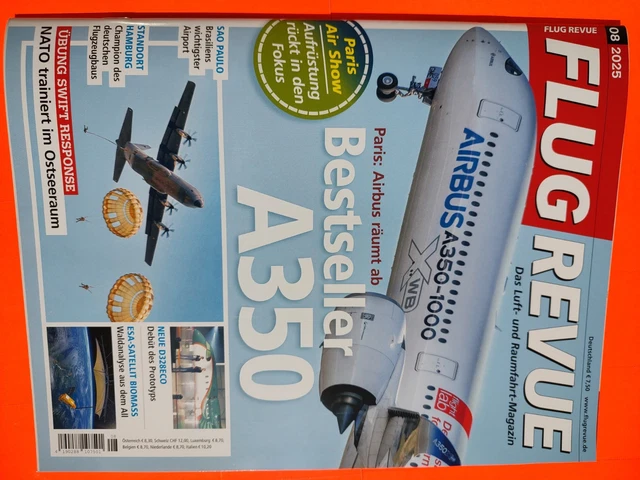 ZEITSCHRIFT FLUGREVUE AUSGABE 8/ 2025 Luftfahrt Luftwaffe Flugzeug ...