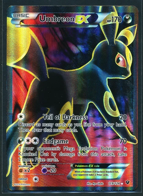 UMBREON EX HOLO Ultra Rare 119/124 Pokémon 2016 Destinées Collissent MP ...