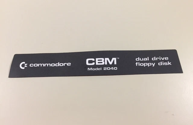 VINTAGE COMMODORE CBM 2040 Dual Drive Floppy Disk Decal Sticker $40.00 ...
