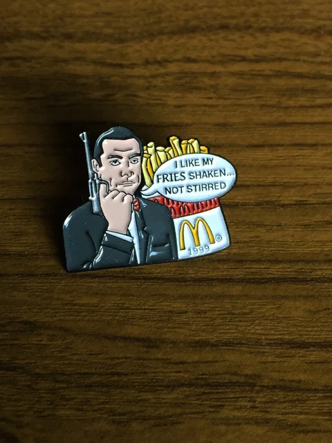 SUPER RARE JAMES Bond Pin Sean Connery Mc Donalds Promotional Pin Badge ...