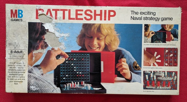 VINTAGE MB GAMES Battleship Naval Strategy Game 1975 Retro Board Game ...