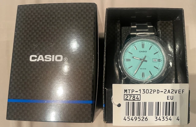CASIO TIFFANY BLUE Watch MTP-1302PD-2A2VEF Box And Papers £69.99 ...