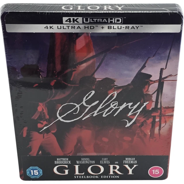 GLORY 1989 STEELBOOK 4K Ultra HD + Blu-ray Edizione Limitata Denzel ...