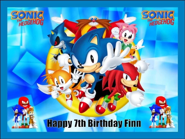 SONIC THE HEDGEHOG Edible Icing Cake Topper & Cupcake Images – Party ...