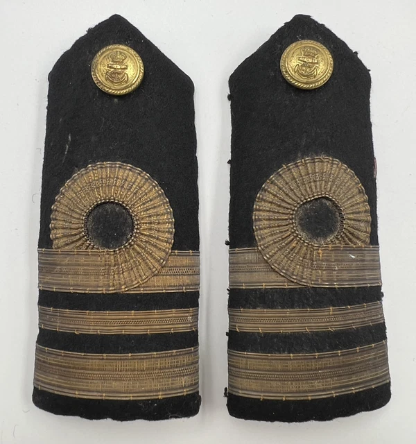 GENUINE WW2 ROYAL Navy Officers Rank Epaulettes Lieutenant Commander £ ...