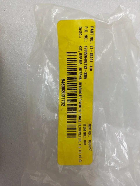 FLOW TECHNOLOGY TURBINE Flow Meter Repair Kit Part. 91-65291-110 S/N ...