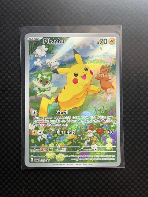 PIKACHU SVP088 BLACK Star Promo FA Paldea Adventure ologramma petto ...