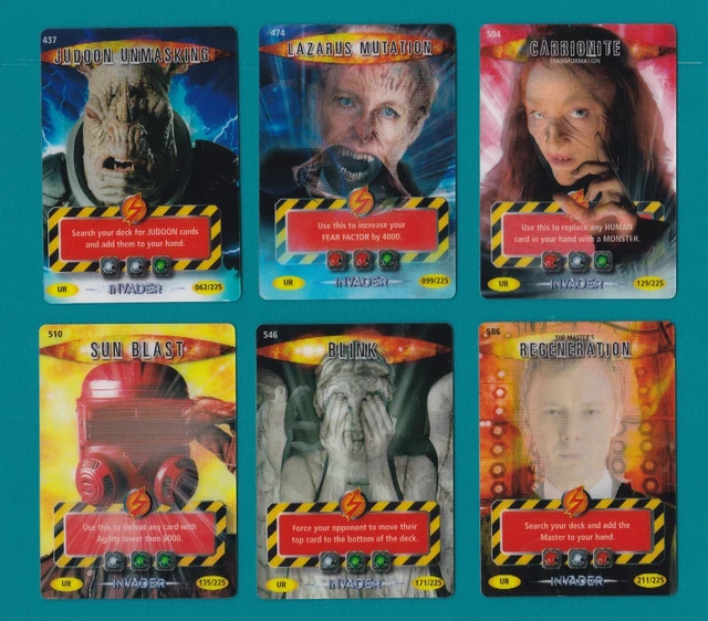 DR DOCTOR WHO BATTLES IN TIME INVADER Complete Set of All 6 Ultra Rare ...