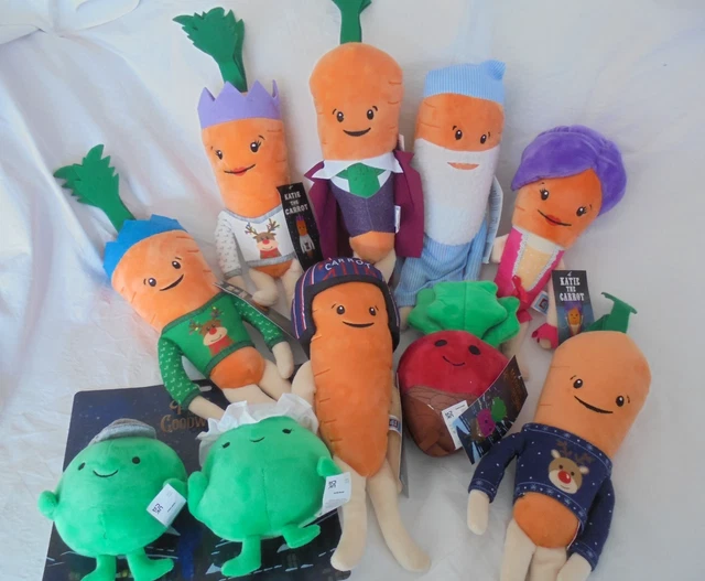 ALDI KEVIN THE Carrot Soft Toy Bundle Joblot x10 incl Pilot Peas Katie ...