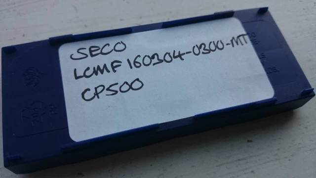 8 SECO CARBIDE turning inserts LCMF 160304-0300-MT CP500 ( 3mm MDT turn ...