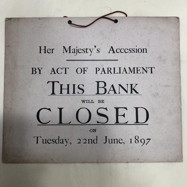 BANK NOTIFICATION ANTIQUE Sign RARE !!!! £80.00 - PicClick UK