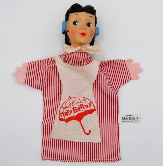 DISNEY MARY POPPINS Hand Puppet Red Stripe Gund 1960s Vintage £74.63 ...
