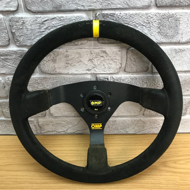 GENUINE OMP WRC 350, suede, semi-dished steering wheel. 350mm. Dated ...
