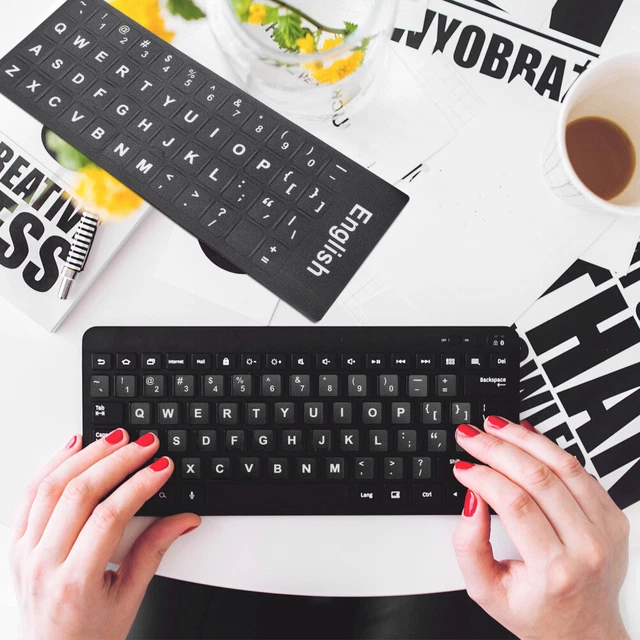 LANGUAGE KEYBOARD STICKERS Keyboard Labels Keyboard Stickers Computer £ ...