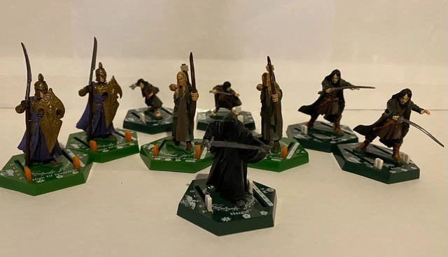 LORD OF THE Rings Combat Hex Miniature Figures x 9 Aragorn High Elf ...