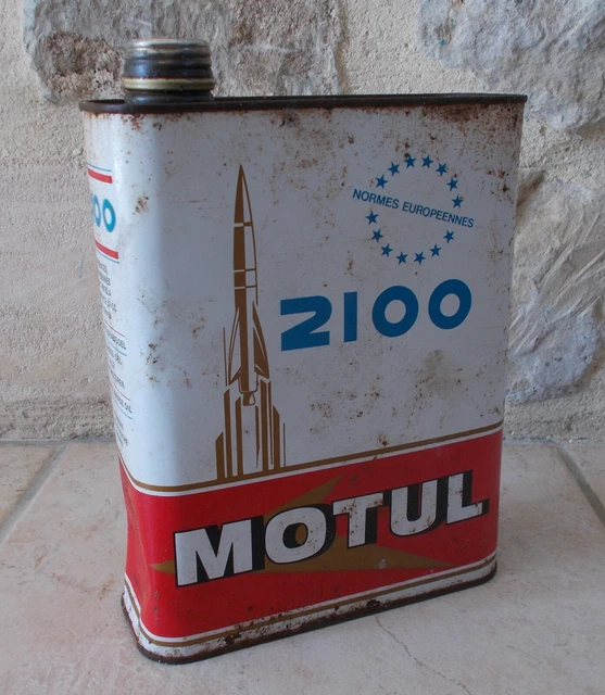 ANCIEN BIDON D'HUILE Moteur MOTUL 2100 France Vintage oil can vieux EUR ... ANCIEN BIDON D'HUILE Moteur MOTUL 2100 France Vintage oil can vieux EUR ...
