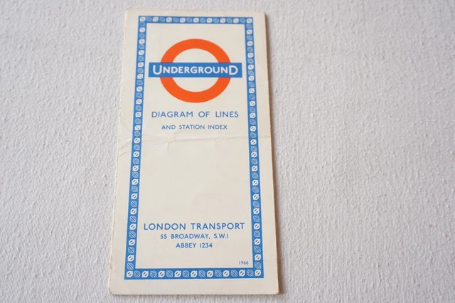 1966 LONDON TRANSPORT Underground Map Diagram of Lines Tube Ref - 866 £ ...