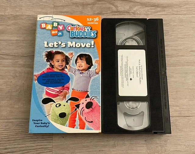 NICK JR. BABY Curious Buddies Let's Move VHS Tape Used Promo Rare ...