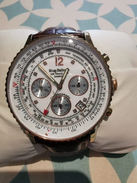 KRUG-BAUMEN AIR TRAVELERS Men's Watch (Plus Battery Replacement Kit) £45.00 - PicClick UK