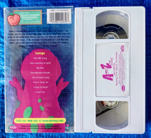 A TO Z with Barney Let's Learn The Alphabet VHS 2002 1 Of 2 Tape Rare ...