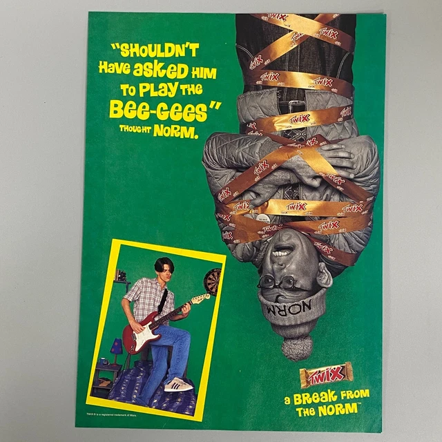 TWIX CHOCOLATE BAR A Break From The Norm Sweets 1998 Vintage Retro ...