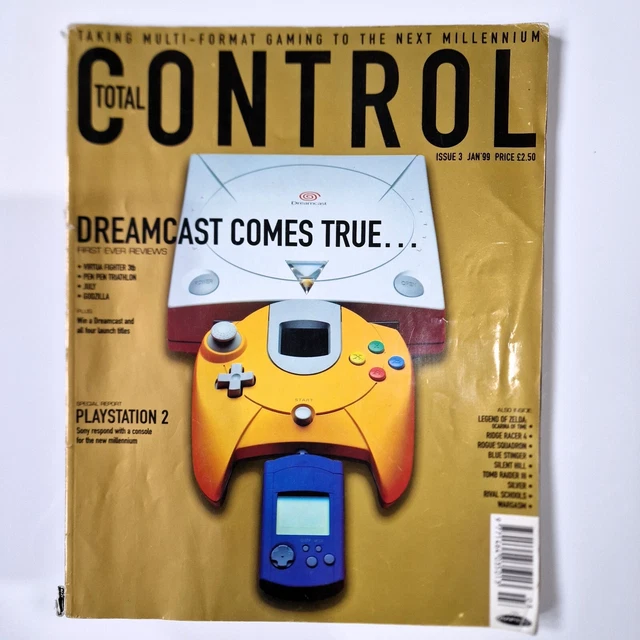 TOTAL CONTROL MAGAZINE GODZILLA Dreamcast ZELDA N64 Jan 1999 Issue 3 £ ...