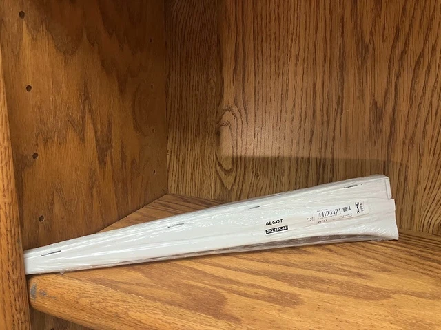 IKEA ALGOT WHITE Shelf Bracket 15" (38cm) and Cap 202.185.45 - New ...