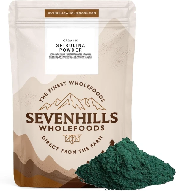 SEVENHILLS WHOLEFOODS ORGANIC Spirulina Powder 500g 500 g (Pack of 1) £ ...