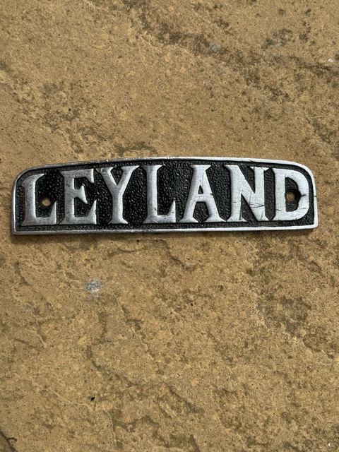 LEYLAND ALLOY BUS Coach Truck Lorry Radiator Grille badge plate sign ...