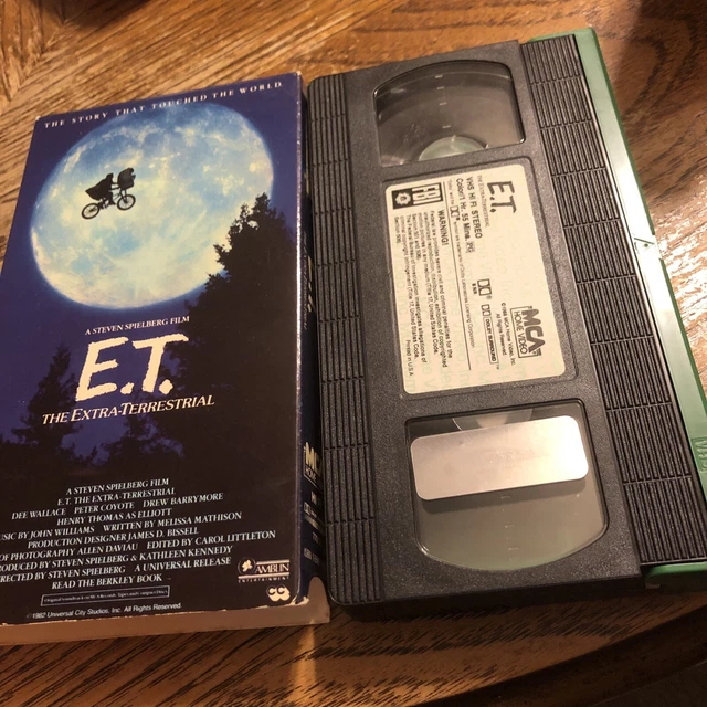 E.T. ET THE Extra Terrestrial VHS 1982 Rare Green and Black Tape ...