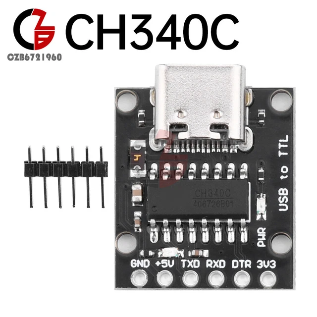 USB TO TTL Serial Converter CH340C CH9340 CH340E Module Type-C For ...