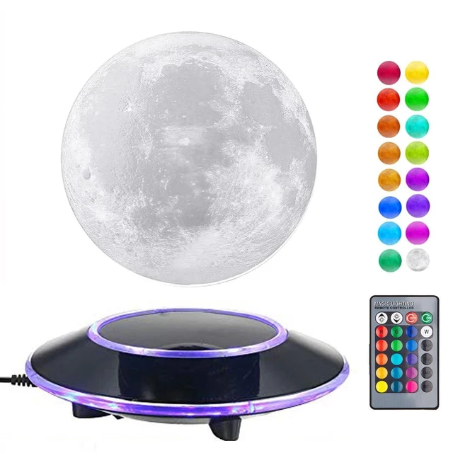 LED MAGNETIC LEVITATING Moon Lamp Moon Lamp 3D Moonlight Night Light 16 ...