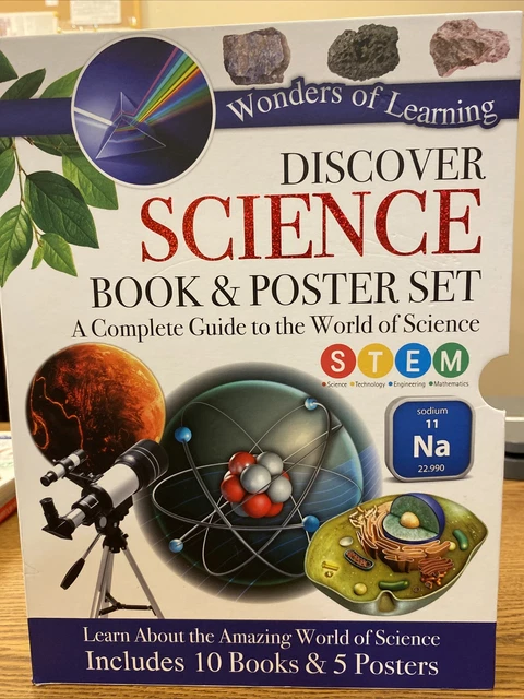 DISCOVER SCIENCE 10 Books & 5 Posters Wonders of Learning Box Set £19. ...