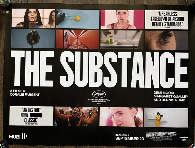 THE SUBSTANCE ORIGINAL Quad Cinema Poster Demi Moore 2024 Horror £90.00 ...
