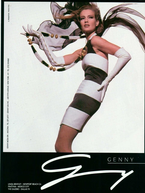 GENNY MAGAZINE PRINT Ad Karen Mulder Clothing Fashion 1990s 1pg 1992 ...