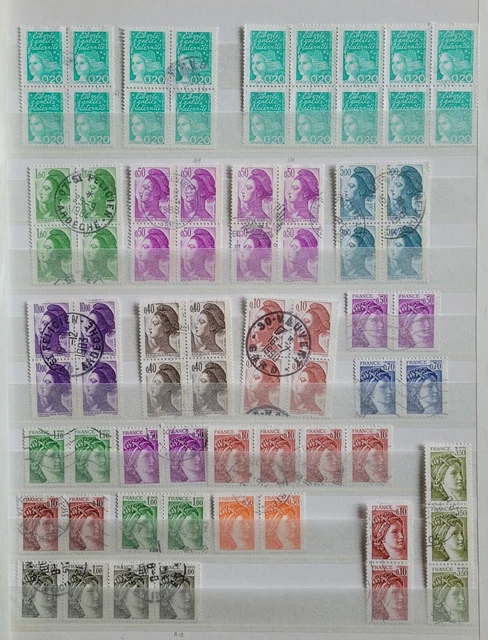 BEAU LOT TIMBRES Blocs, Bandes... Marianne de Gandon, Briat, Sabine ...