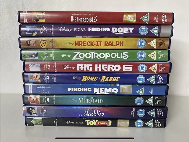 DISNEY KIDS DVD Bundle Job Lot 10x Movies Films Animation Children's Pixar £7.99 - PicClick UK