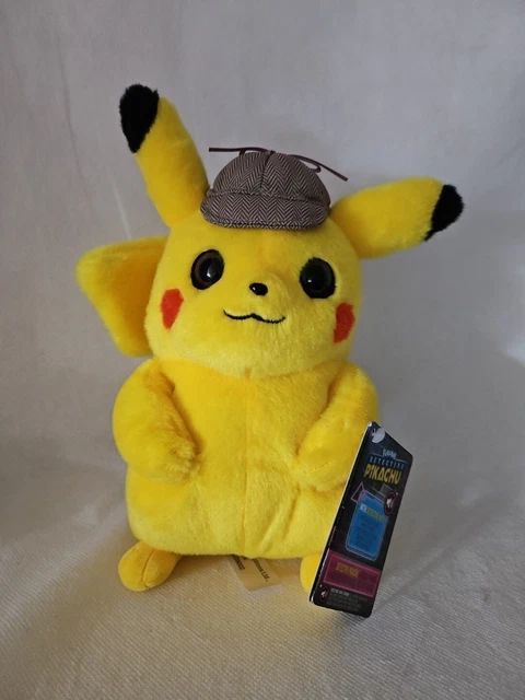 DETECTIVE PIKACHU PLUSH Soft Toy Pokemon Teddy £14.99 - PicClick UK