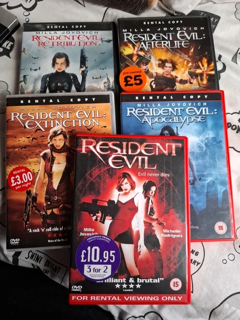 RESIDENT EVIL 1-5 almost Complete Collection Dvd Bundle Lot Milla ...