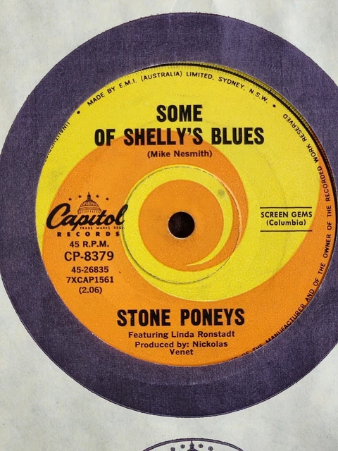 STONE PONEYS Linda Ronstadt "Some Of Shelly's Blues" 1968 CAPITOL Oz 7 ...