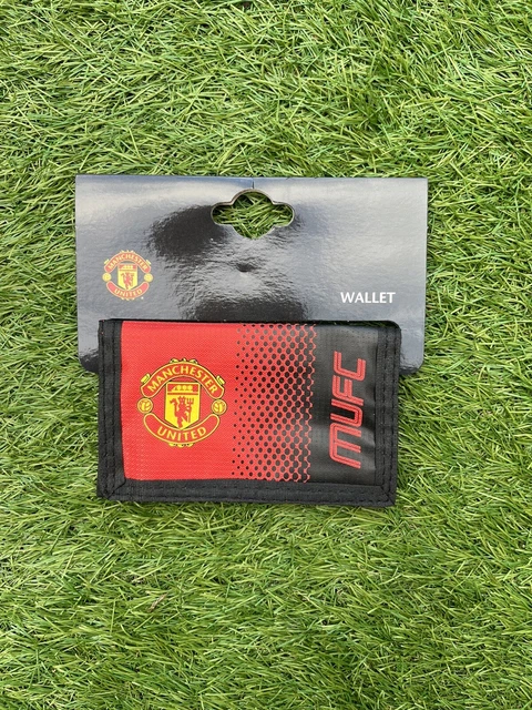 OFFICIAL MANCHESTER UNITED FC Badge Red/black Fade Canvas wallet BNWT £ ...
